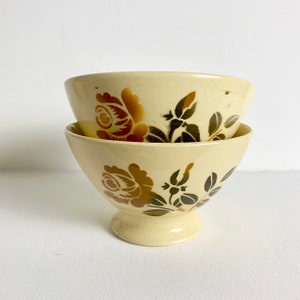 Pair of French Antique Coffee Bowls Cafe Au Lait Bowls Badonviller ...