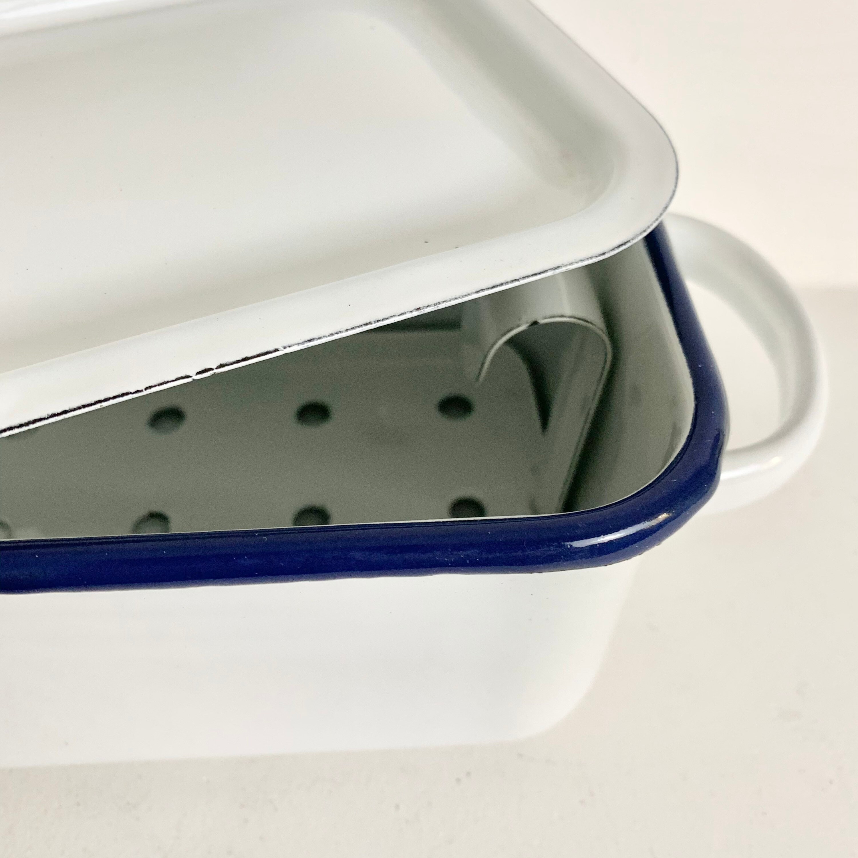 French Vintage White Enamelware Fish Poacher - Fish Cooker - Fish ...