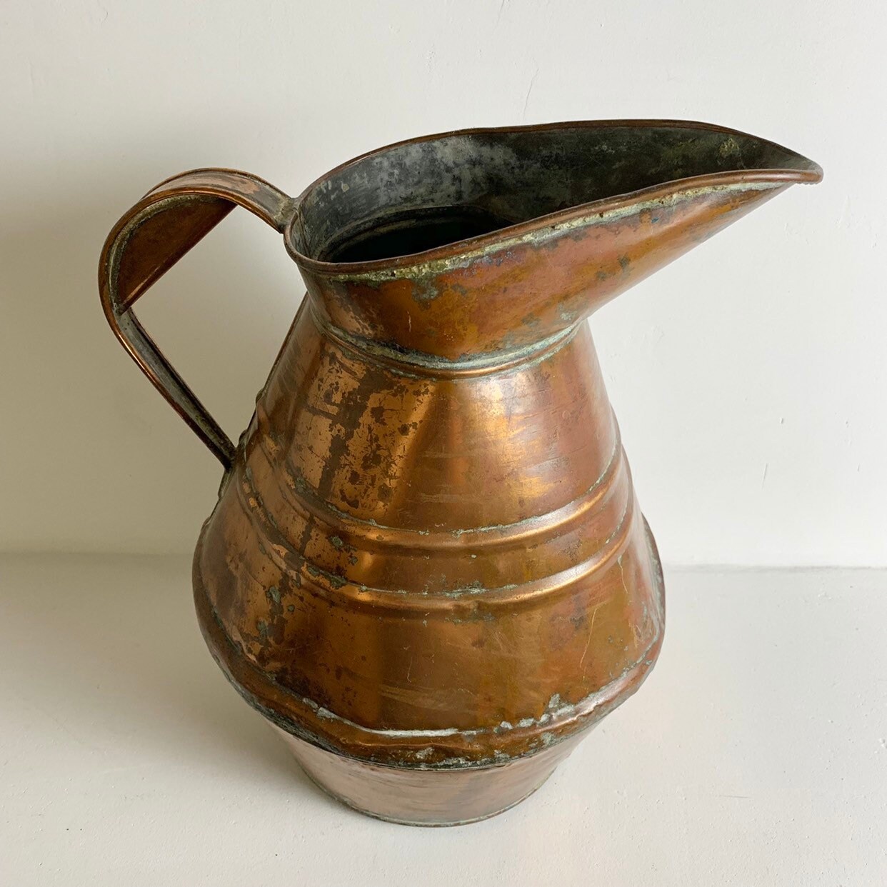 Exceptional French Antique Copper Pitcher - Antique French Copper Jug ...