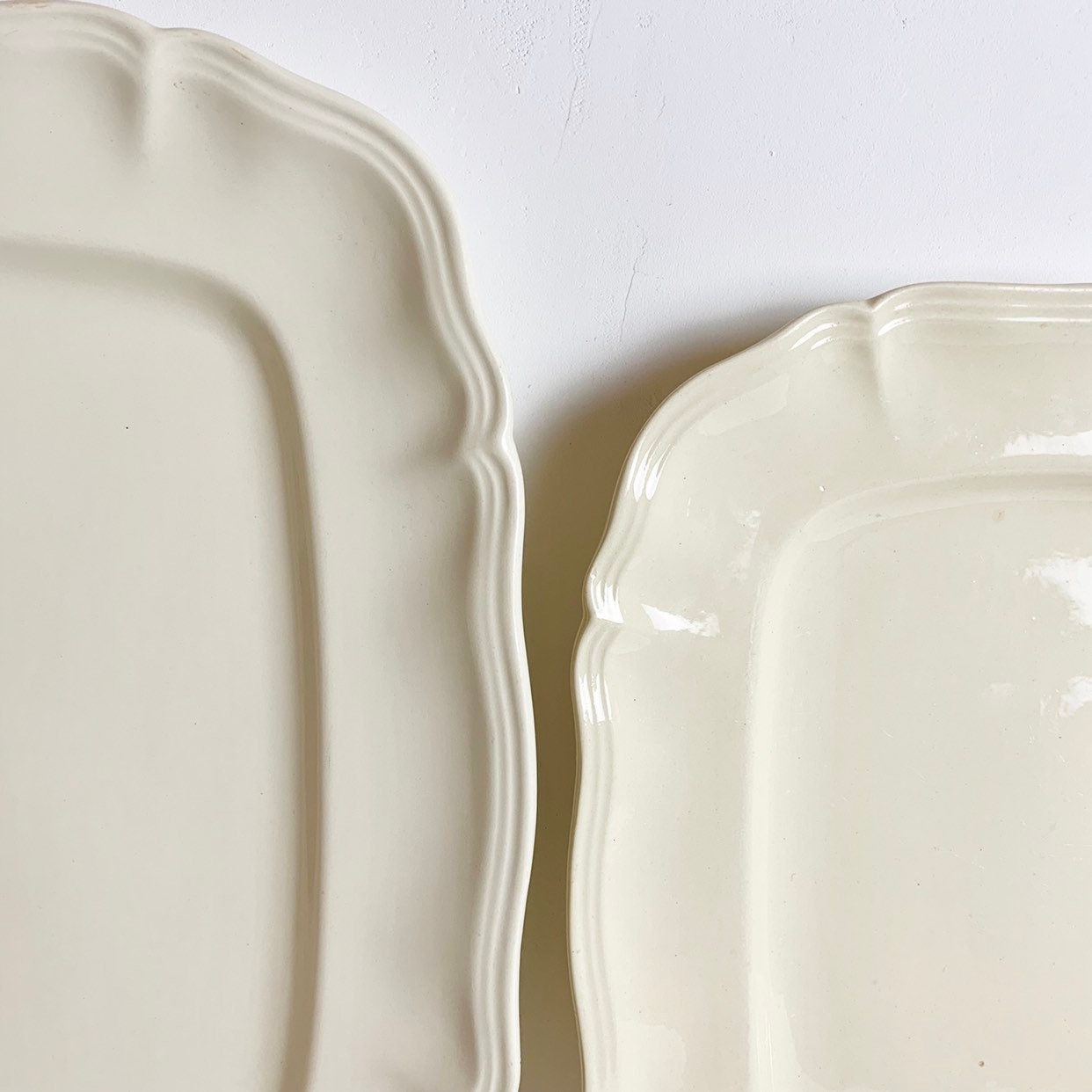 French Antique Sarreguemines Serving Platters Set of 2 - Rectangular ...