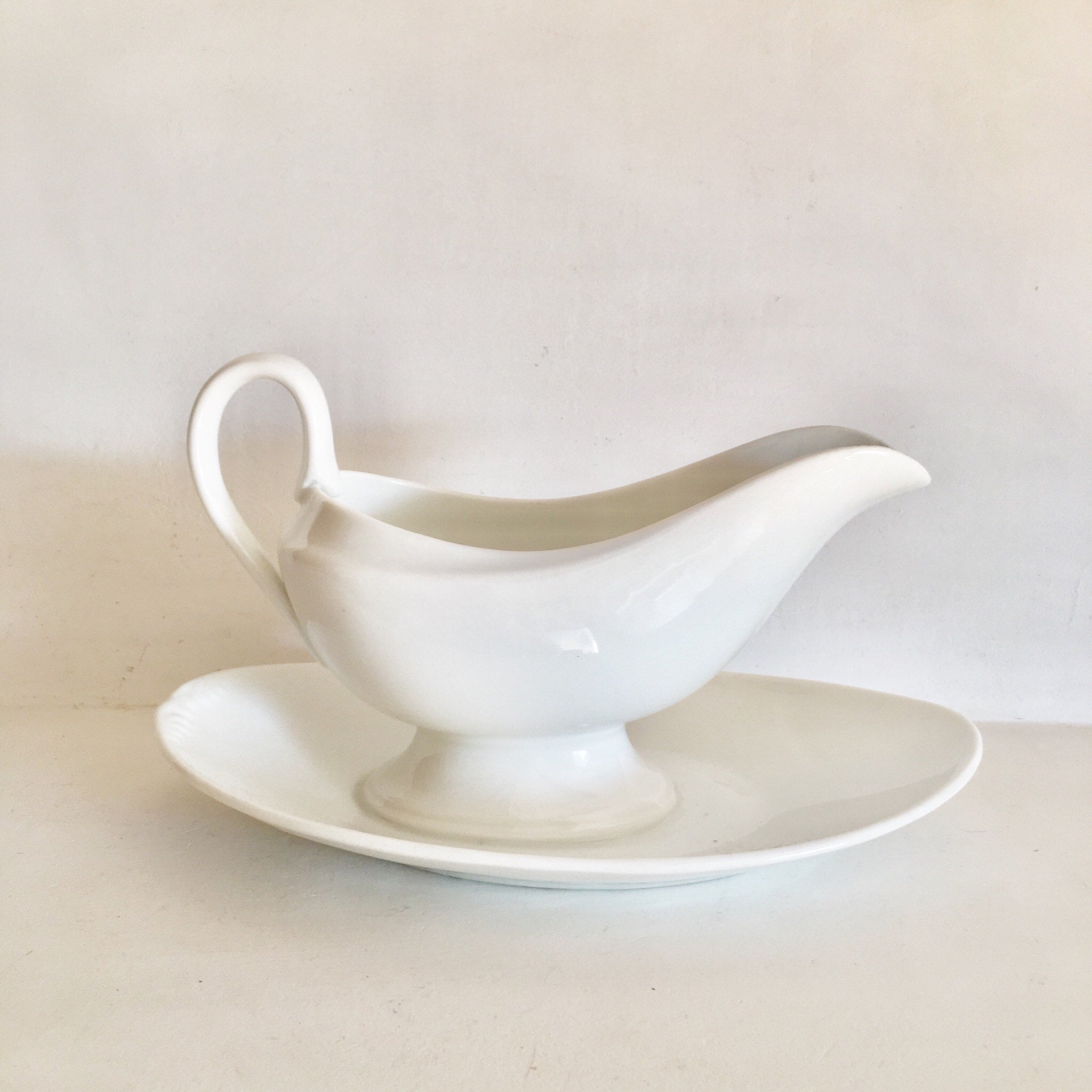 HOLD 4 Rosemary - Antique French White Ironstone Gravy Boat - French ...