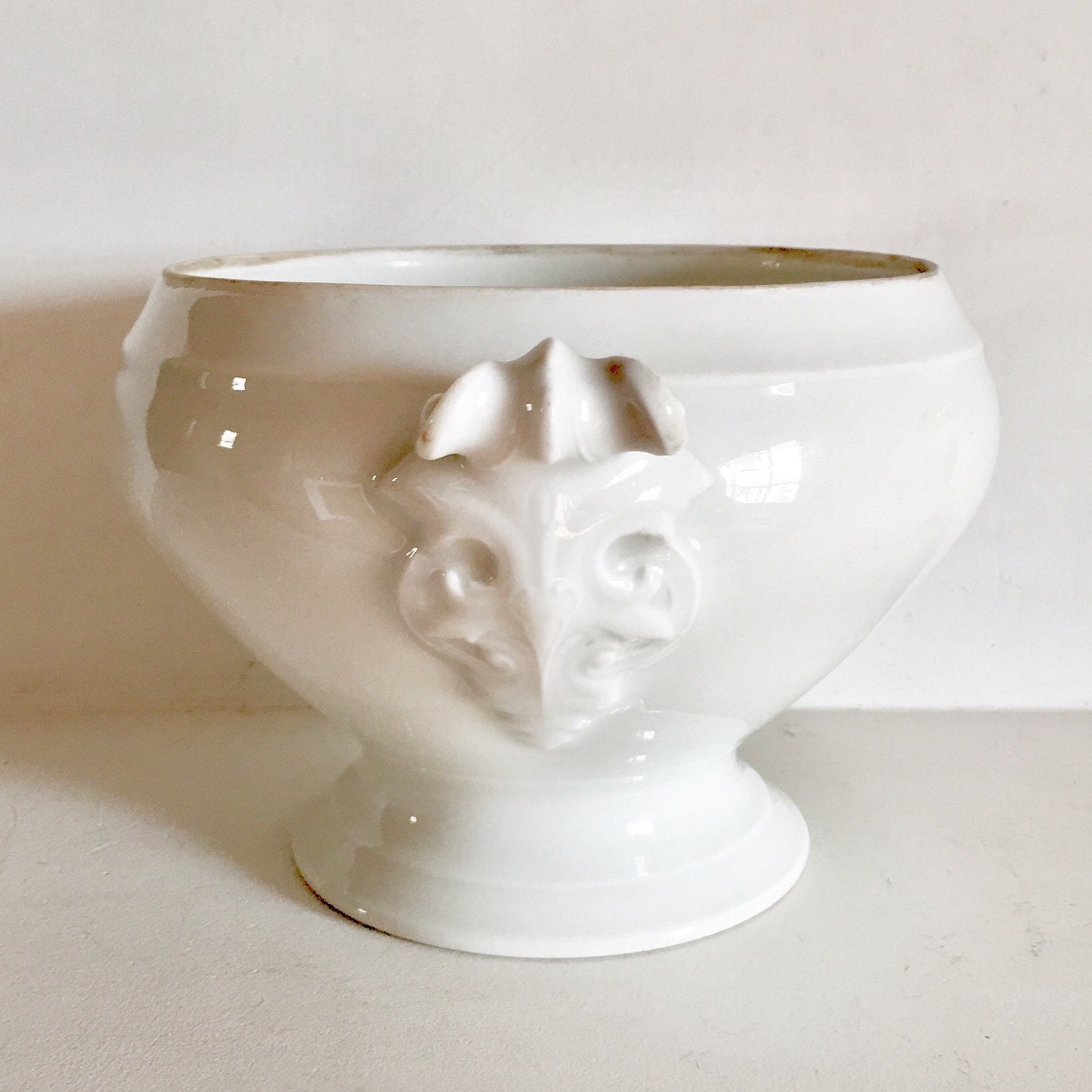 Antique French White Ironstone Tureen Small Ironstone Tureen - Etsy