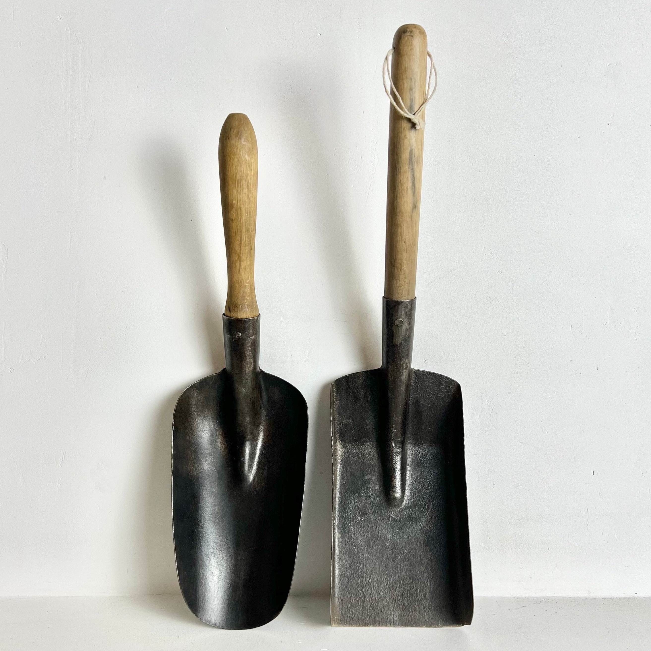 French Antique Grain Scoop- Hand Shovel - Iron and Wood Scoop ...