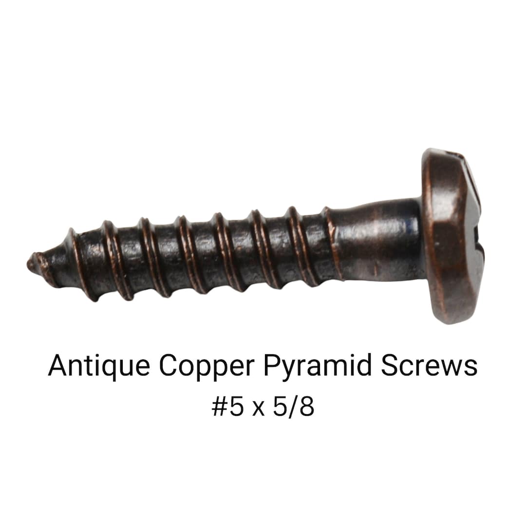 Antique Copper Pyramid Head Steel Screws-#5 X 5/8"-phillips Drive Wood ...