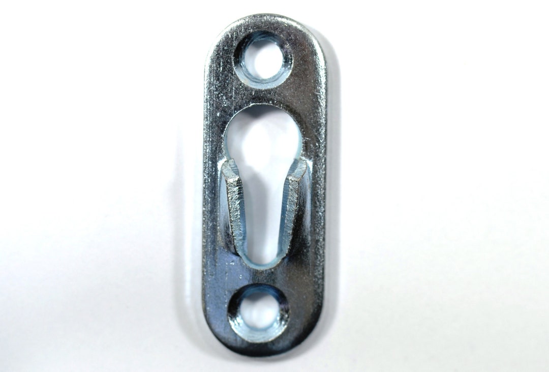 Qty 10 to 50 Steel Keyhole Plates with Screws 1-3/4 x 5/8 Hanging ...