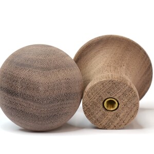 Qty 1 to 100 Walnut Shaker Style Knobs Unfinished Walnut - Etsy