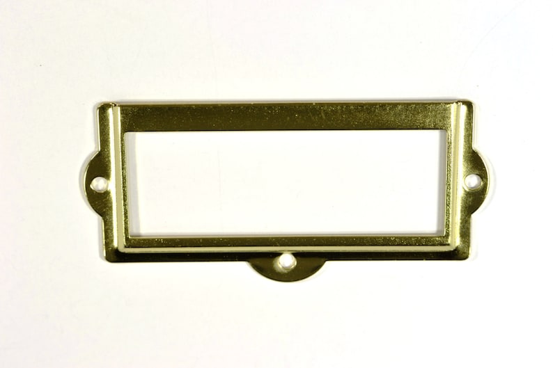 Brass Plated Metal Label Holder, Card Frame With Screws - Etsy