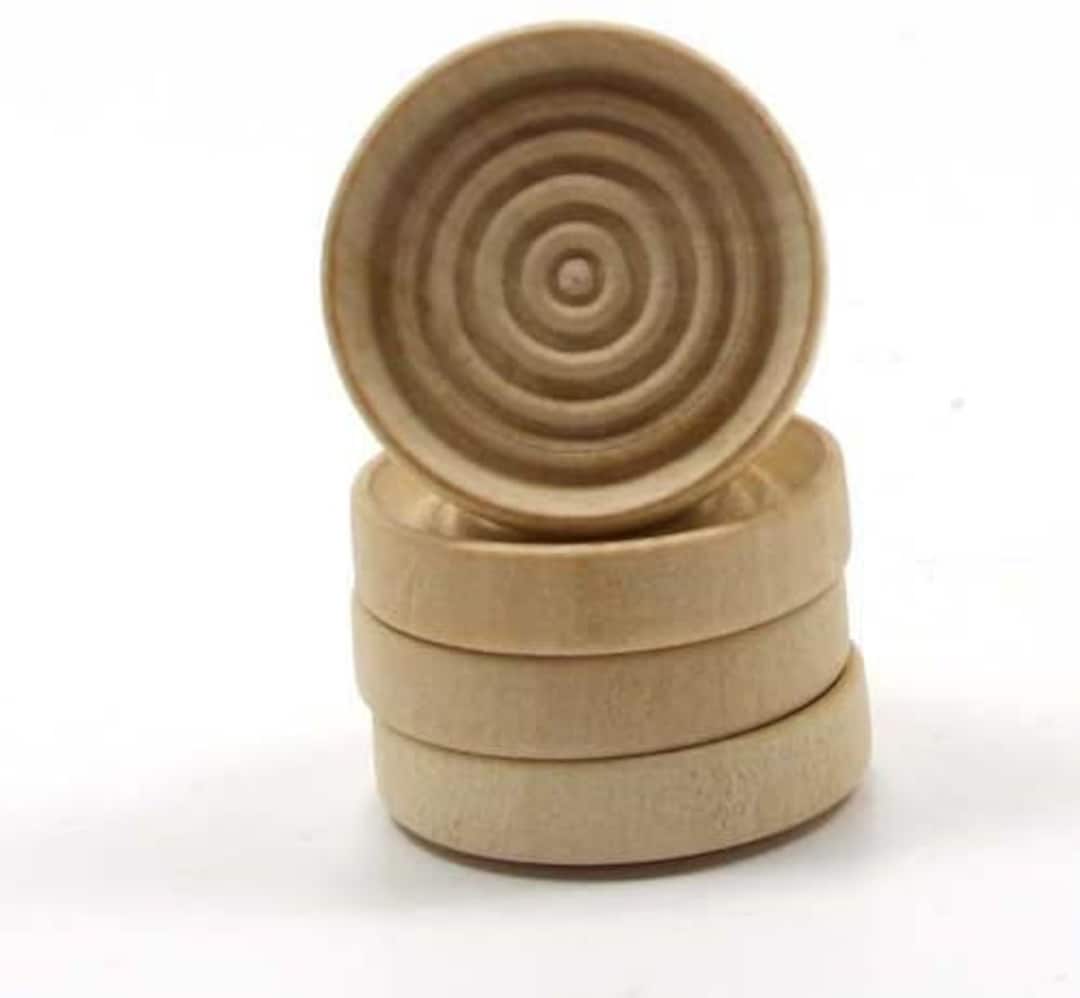 100 Piece 1.25 Unfinished Wooden Stacking Checkers Game Pieces Wooden ...