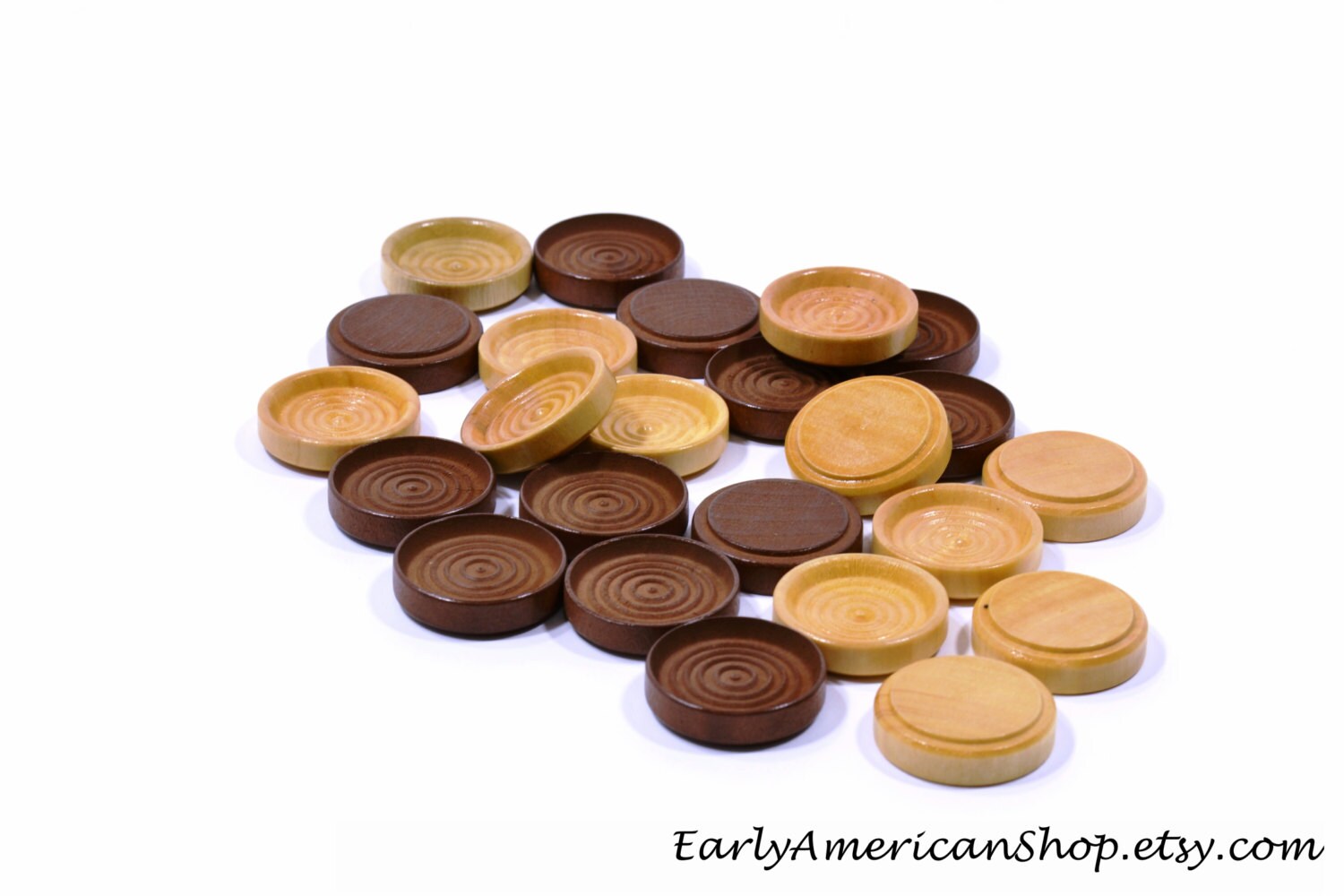 26 Pack 1.25 Wood Stacking Checkers Finished in Clear - Etsy