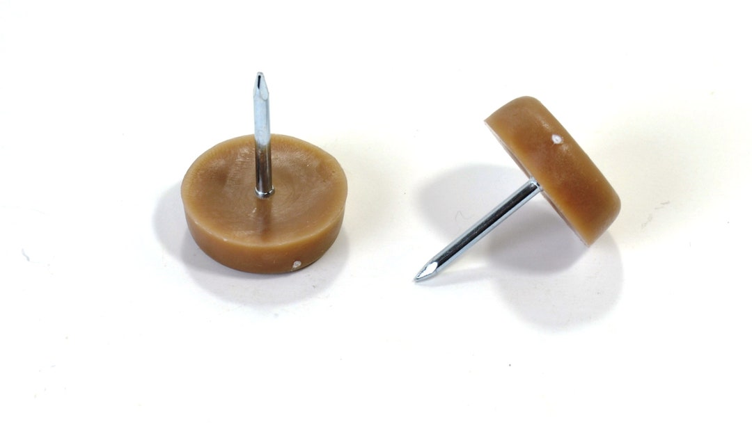 Qty 8 to 100 3/4 Diameter Tack on Nylon Heavy Duty Furniture Glides for ...