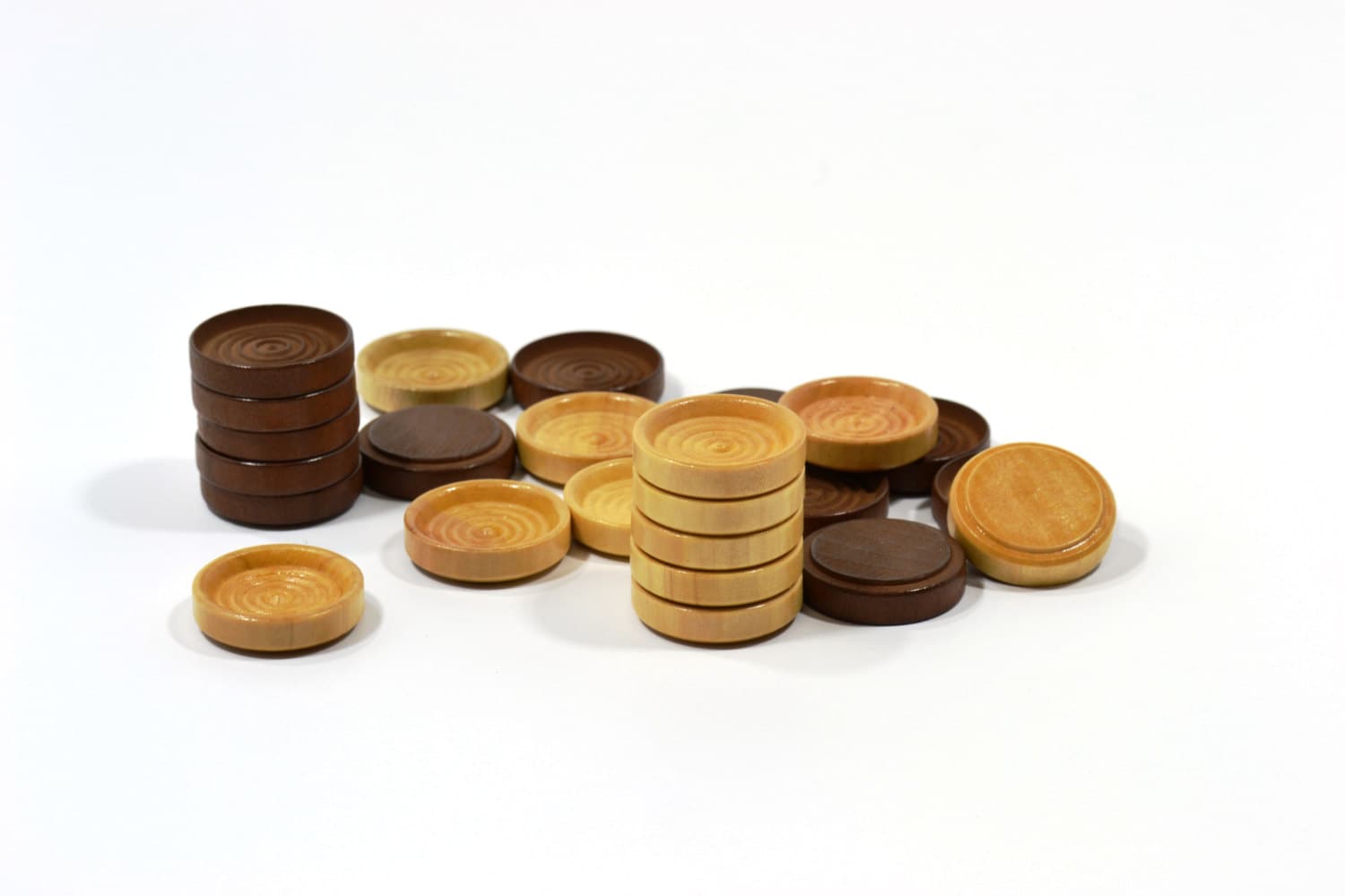 26 Pack 1.25 Wood Stacking Checkers Finished in Clear - Etsy