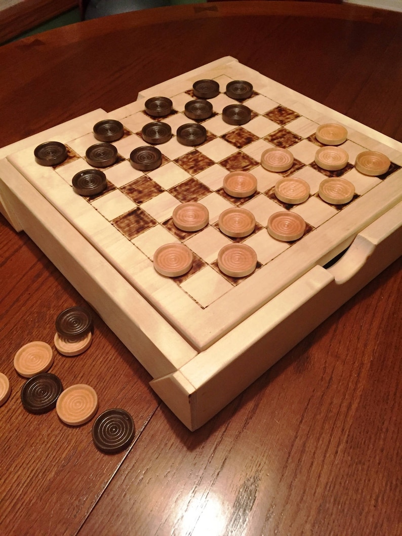 24 to 96 Piece 1.25 Wood Stacking Checkers Finished in | Etsy