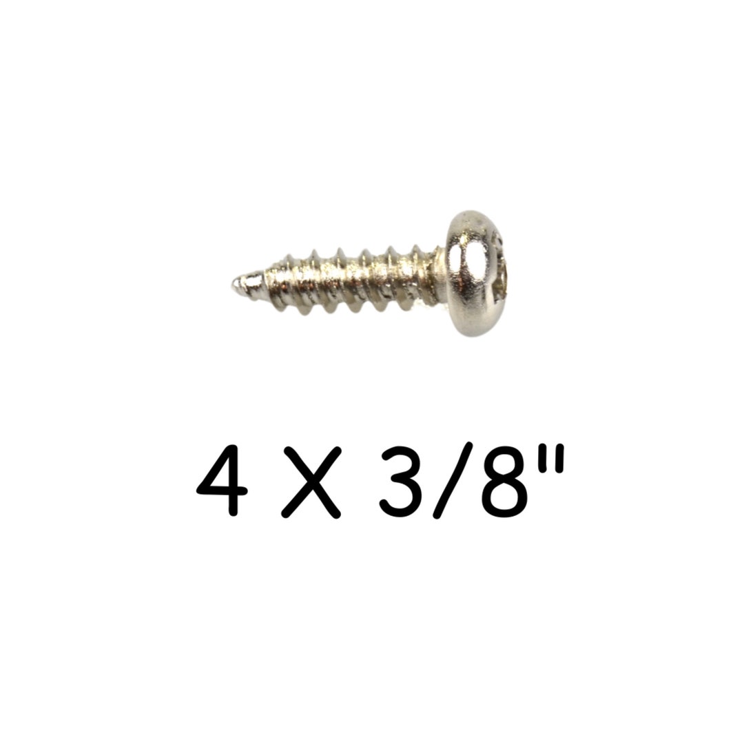 Pkg. of 100 or 1000 - 4 X 3/8 Pan Head Screws, Silver Zinc Plated Finish Steel Screws - Etsy