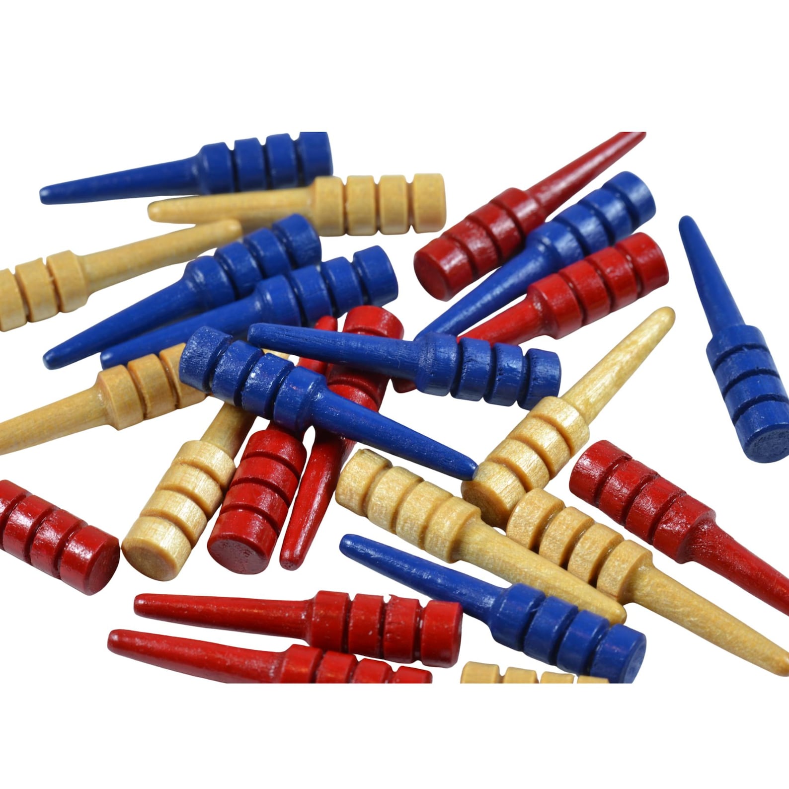 Wooden Cribbage Pegs - Made in USA - Multi Color Pack - Red, Blue ...