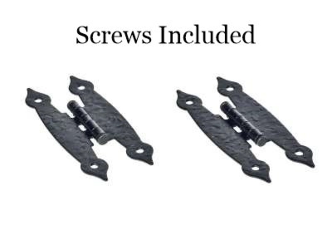 Black H-hinge, Colonial Style With Hammered Finish, Flush Mount Hinges ...