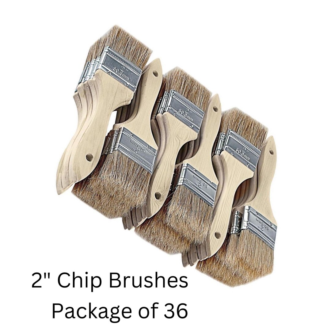 Qty 36 - 2" Chip Brushes for Painting, Staining, and Waxing - Etsy