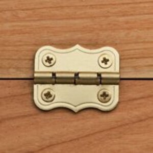 Qty 2 to 50 - Brass Plated Small Box Hinges for Jewelry Boxes and Small ...