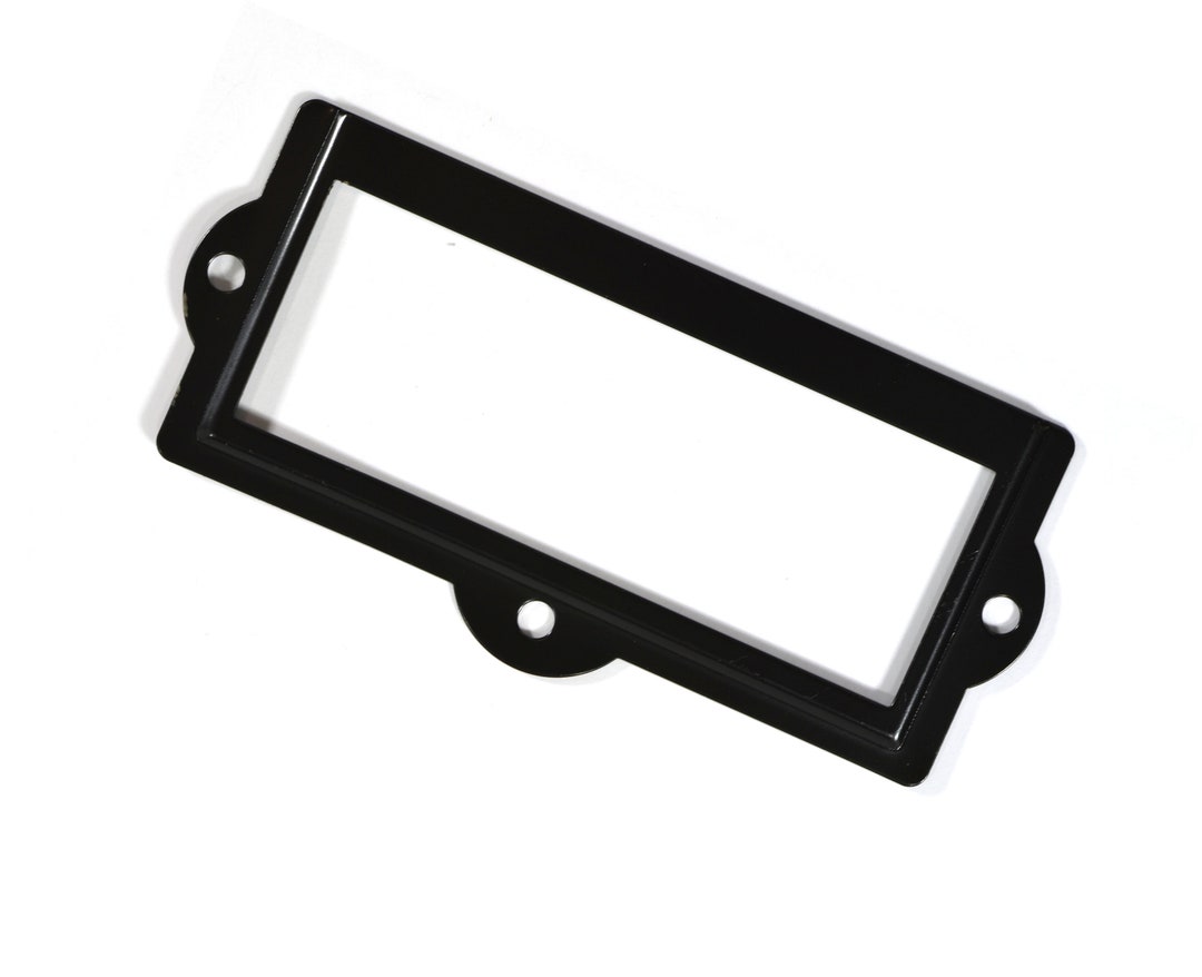 Black Metal Label/card Holder for File Cabinets, Drawers, Scrapbooking ...