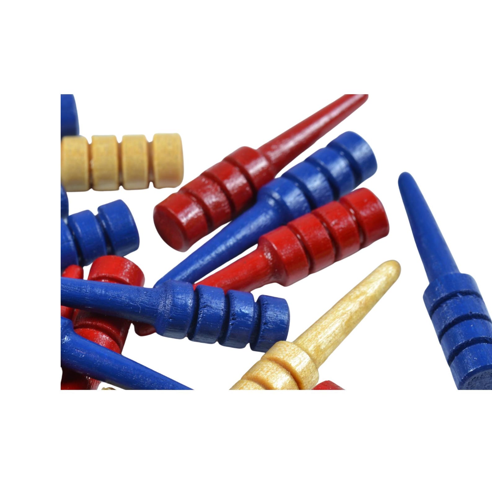 Wooden Cribbage Pegs - Made in USA - Multi Color Pack - Red, Blue ...