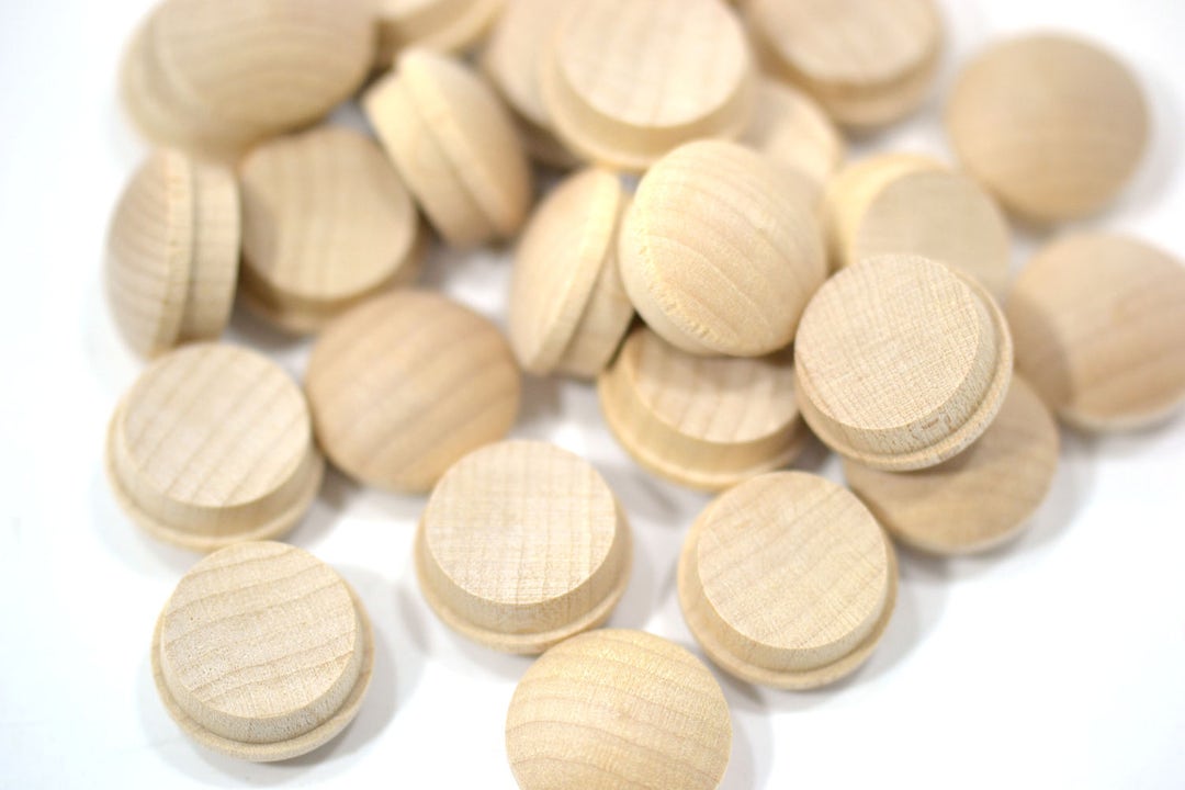 3/4 Inch Maple Screw Hole Plugs or Mushroom Buttons | Dome Head Wooden ...