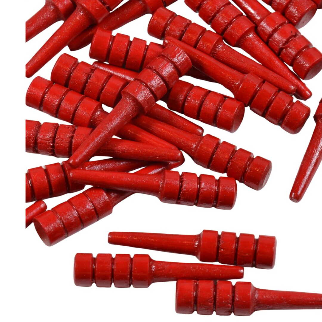 Wooden Cribbage Pegs - Made in USA - Red - Etsy