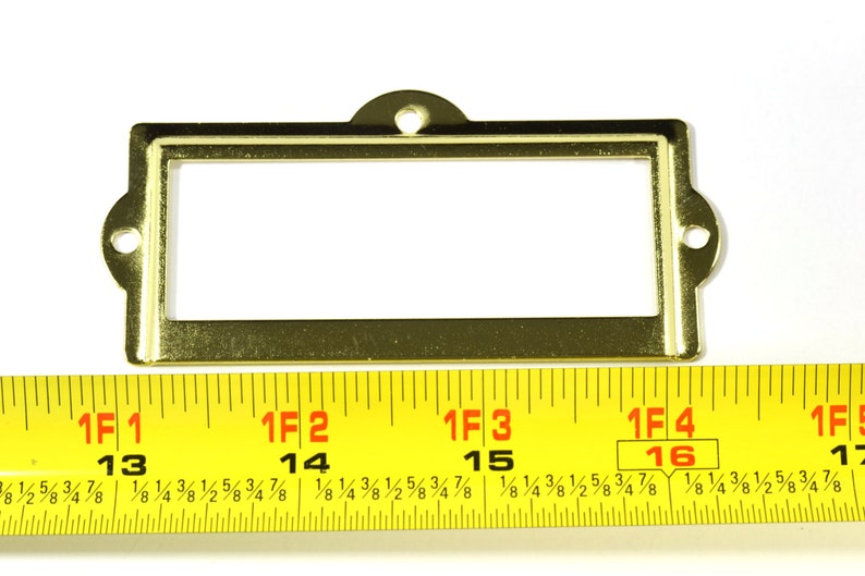 Brass Plated Metal Label Holder, Card Frame With Screws - Etsy