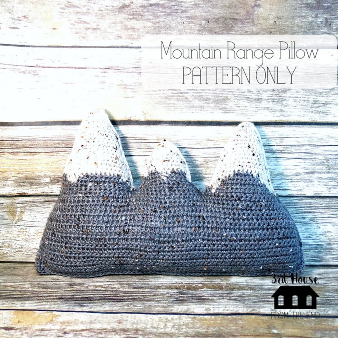 CROCHET PATTERN Mountain Pillow Pattern - Crochet Mountain Pillow ...
