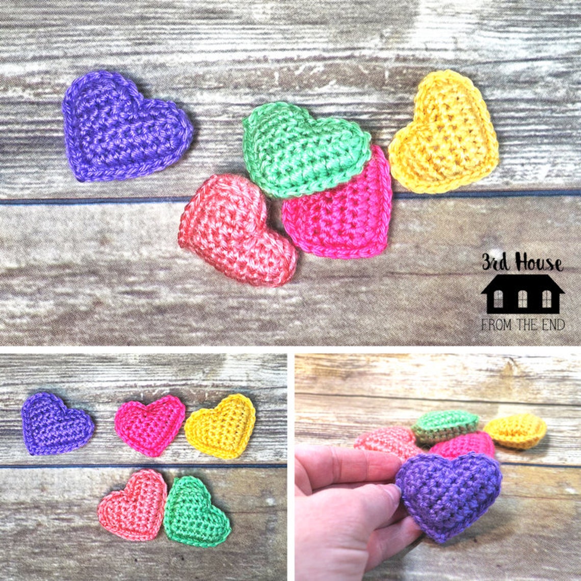CROCHET PATTERN Mini Heart Crochet Pattern Valentine's | Etsy