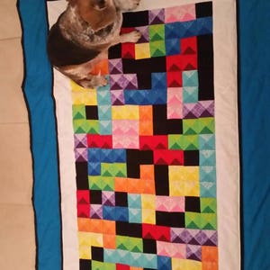 Tetris Quilt Pattern Tutorial Tetris Pattern Quilt Pattern Geek Quilt ...