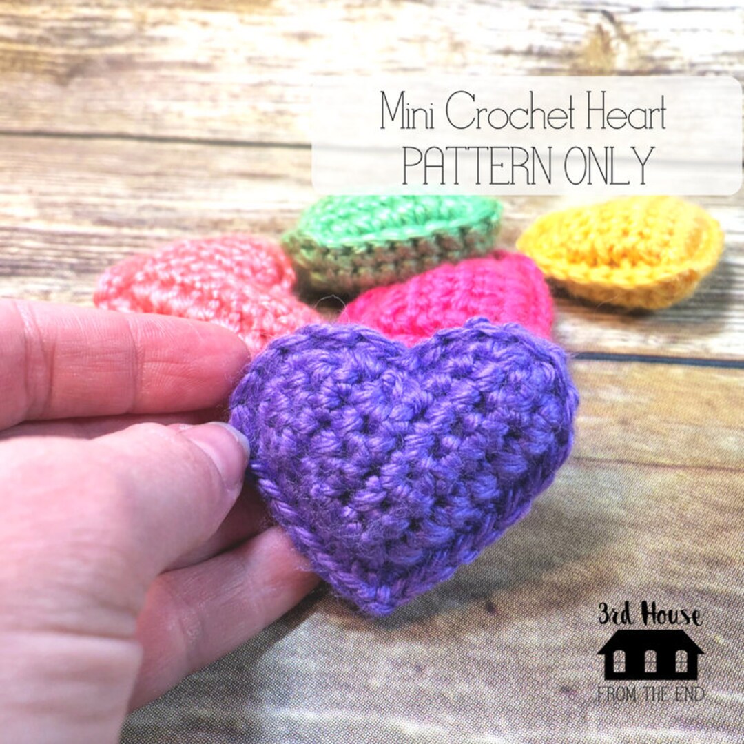 CROCHET PATTERN Mini Heart Crochet Pattern Valentine's Day Conversation ...
