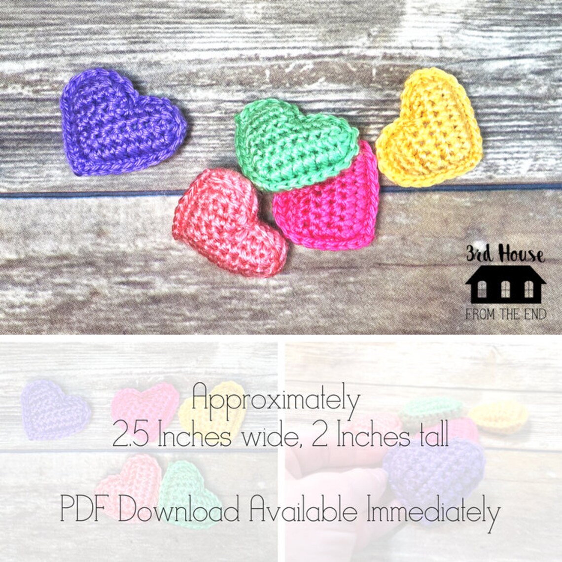 CROCHET PATTERN Mini Heart Crochet Pattern Valentine's | Etsy