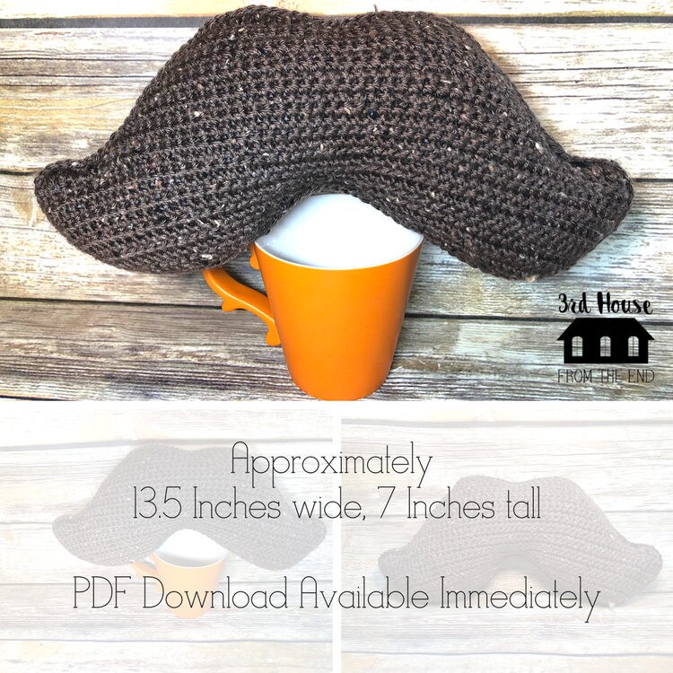 CROCHET PATTERN Mustache Crochet Pattern Pattern Only - Etsy