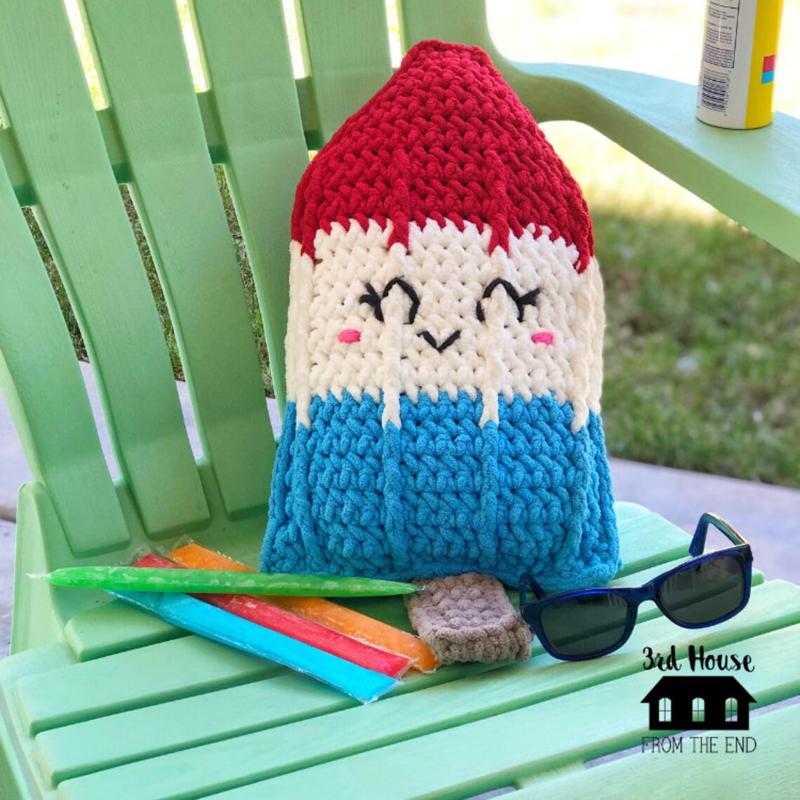 CROCHET PATTERN Jumbo Rocket Pop Popsicle Crochet Pattern - Etsy