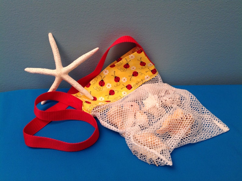 Shell bag SeaShell Bag Sea shell bag Shell Collecting bag | Etsy