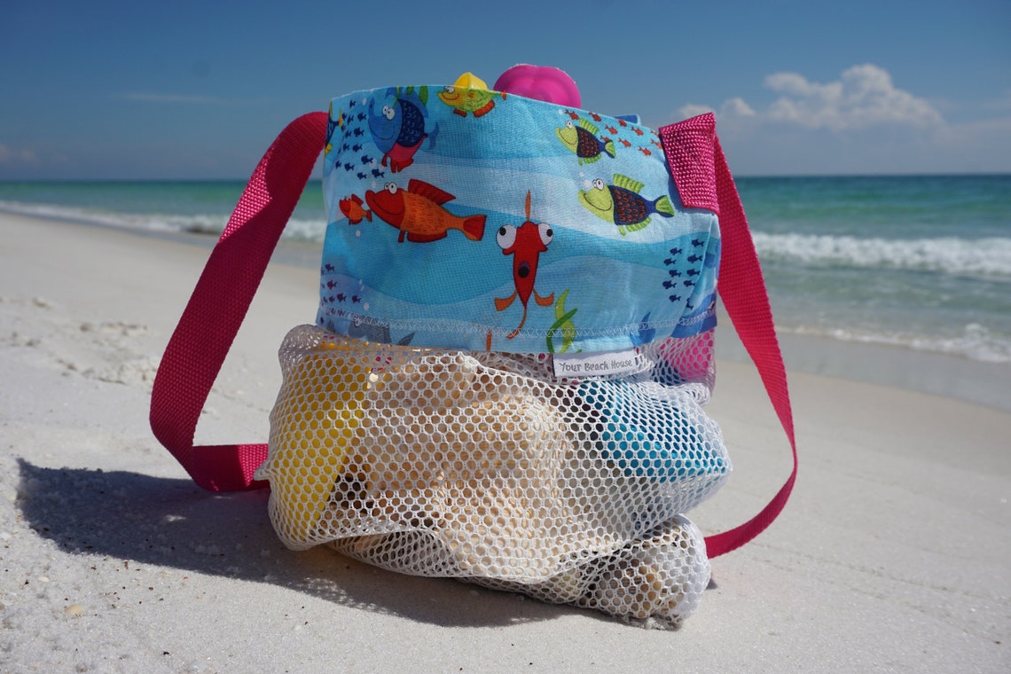 Fish Seashell Bag, Shell Collecting Bag, Scallop Bag, Adult, Kids, Mesh ...