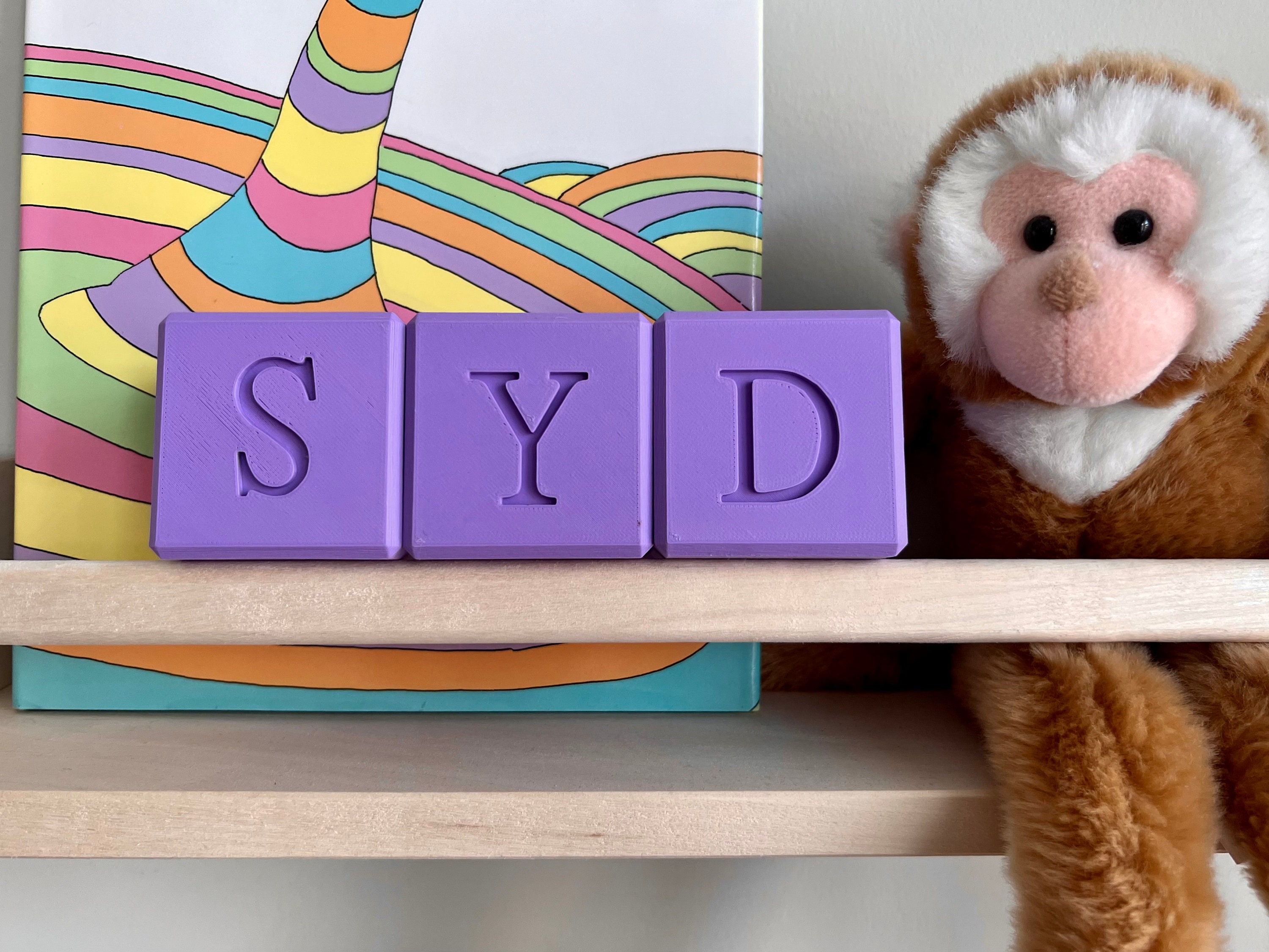 Custom Personalized 3D Printed Letter Blocks - Etsy