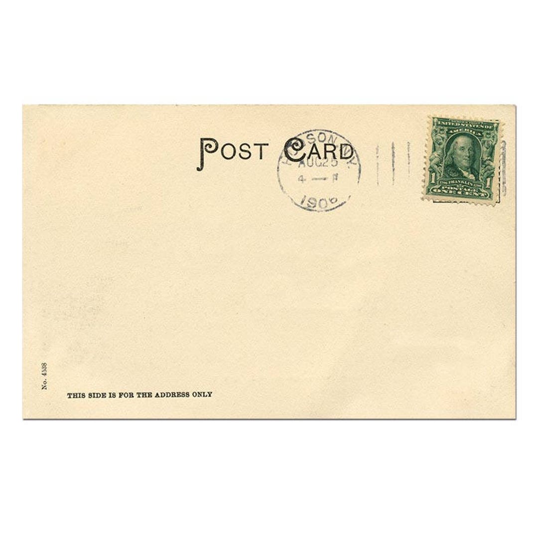 Digital Postcard Template, Postcard Download, Vintage Postcard Printing ...