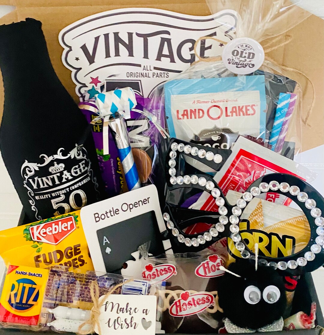 50th Birthday Gift Box for Men and Women, Happy 50th Birthday - Etsy