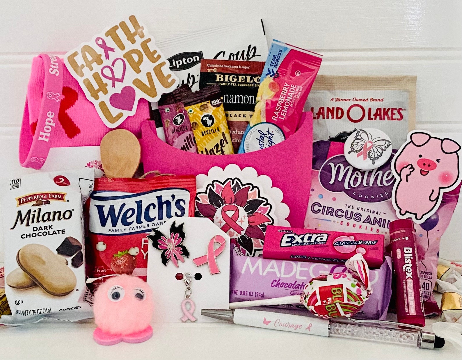 Breast Cancer Support Box: Thinking of You Gift Set. Cancer Awareness ...