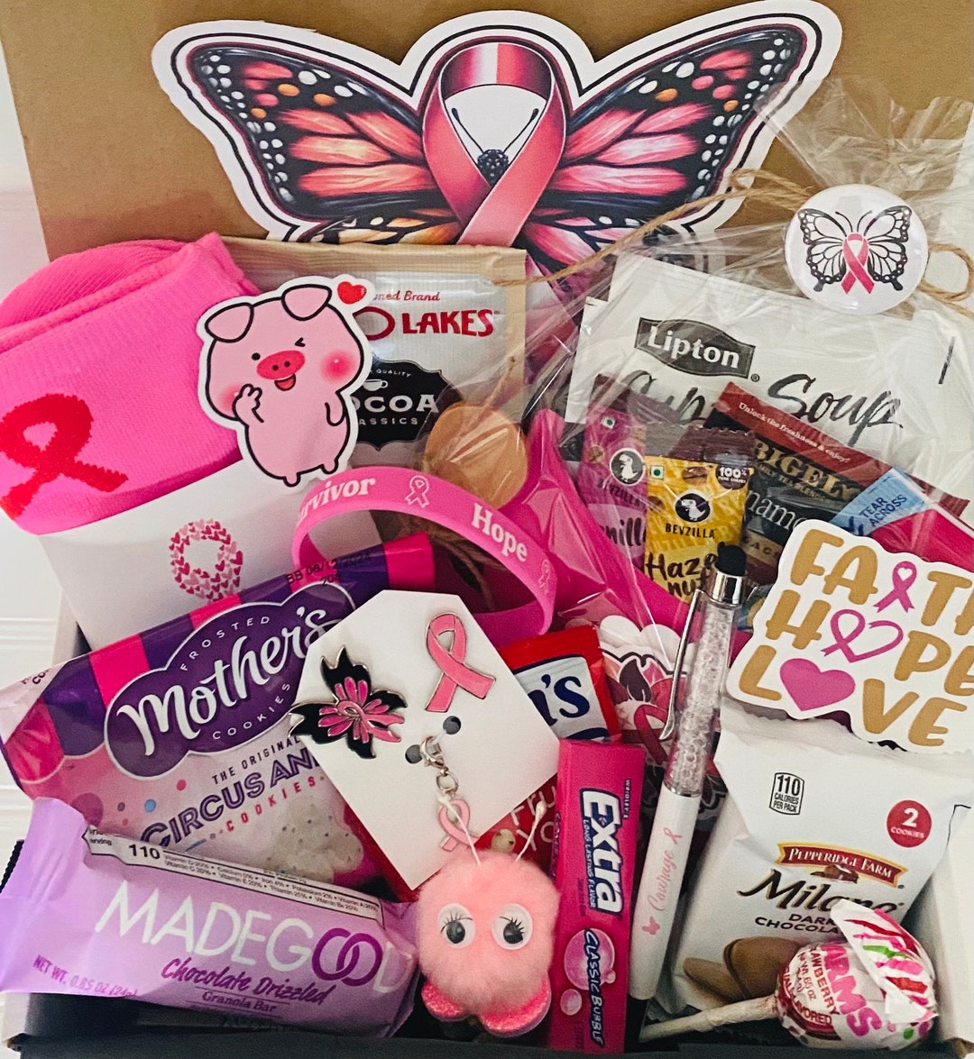 Breast Cancer Support Box: Thinking of You Gift Set. Cancer Awareness ...