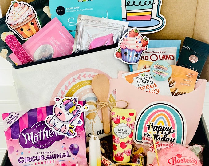 Let's Relax Birthday Box, Rainbow Birthday Gifts, College Care Package ...
