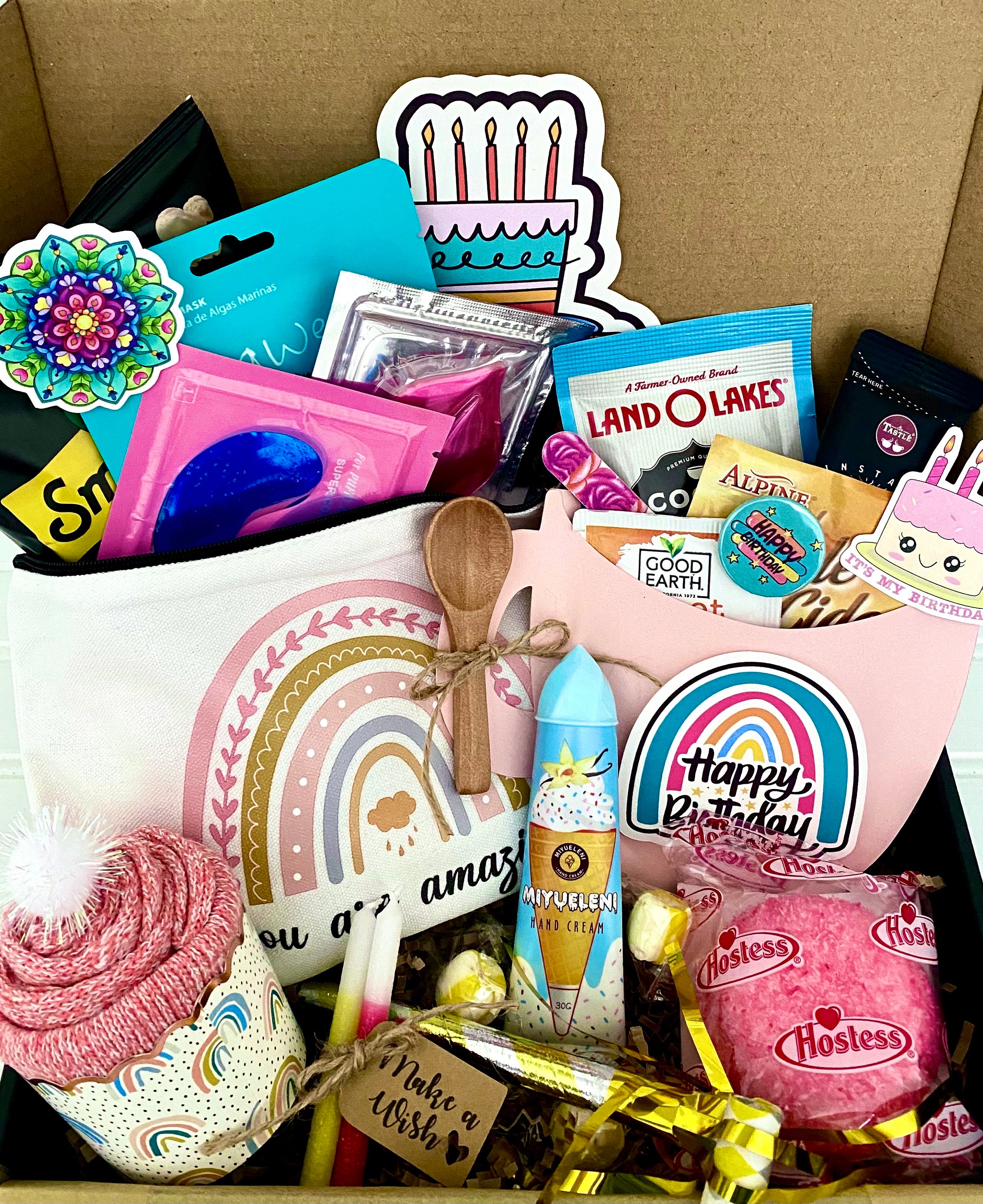 Let's Relax Birthday Box, Rainbow Birthday Gifts, College Care Package ...