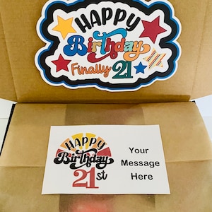 21st Birthday Box, Happy Birthday, Finally Legal, Finally 21, Twenty ...
