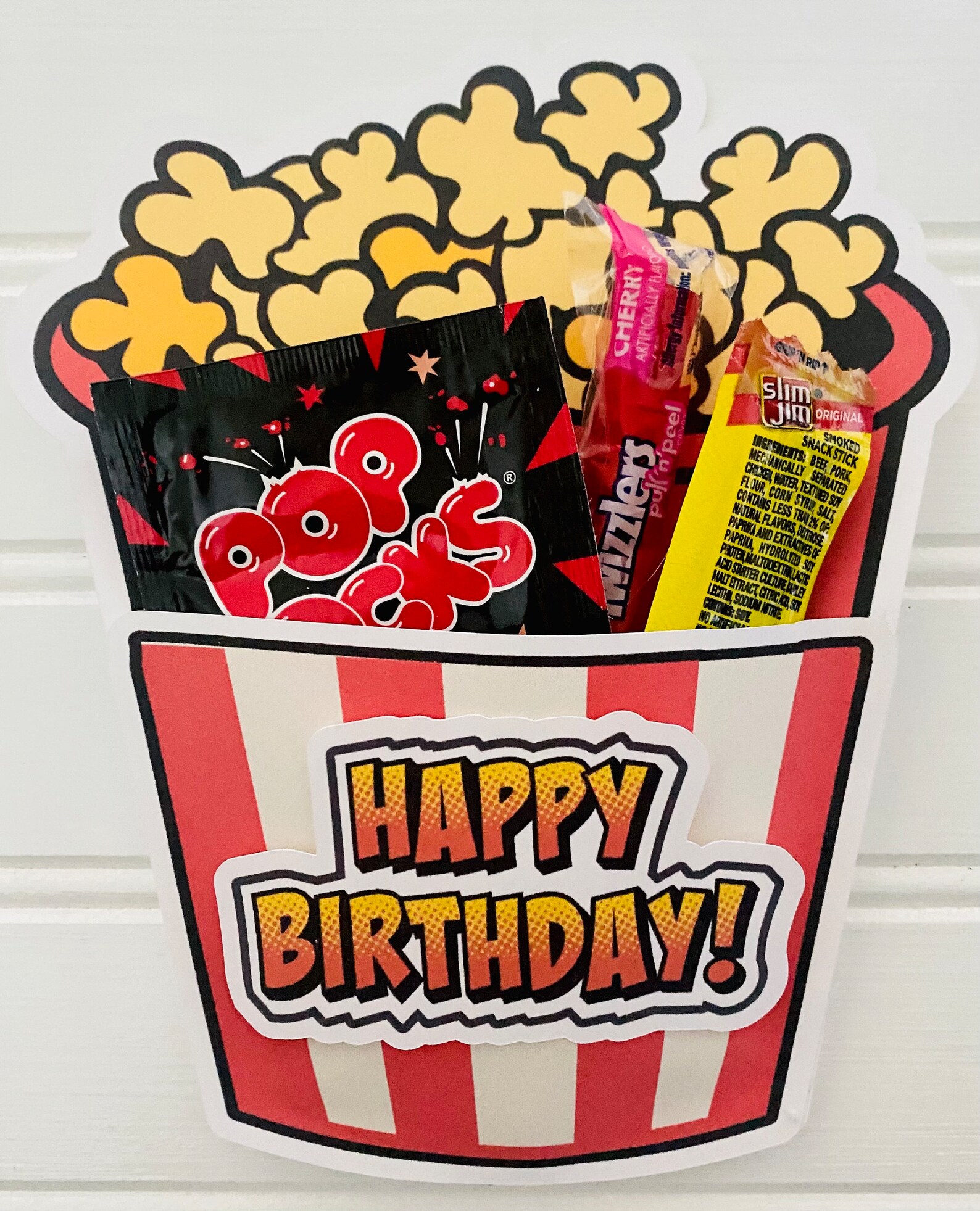 Popcorn Themed Birthday Box With Snacks and Candy - Etsy