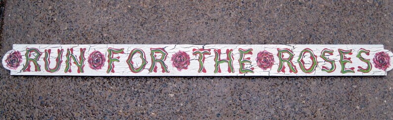 Kentucky Derby Run for the Roses Wooden Sign - Etsy
