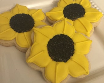 Sunflower cookies | Etsy