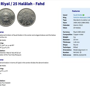 1988 Saudi Arabia 25 Halalah Coin Earrings Palm Tree Arabic Crossed ...
