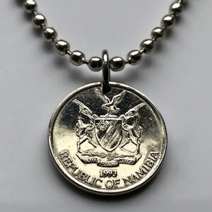 1993 Namibia 10 Cents Coin Pendant Mopane Aloe Tree Windhoek - Etsy