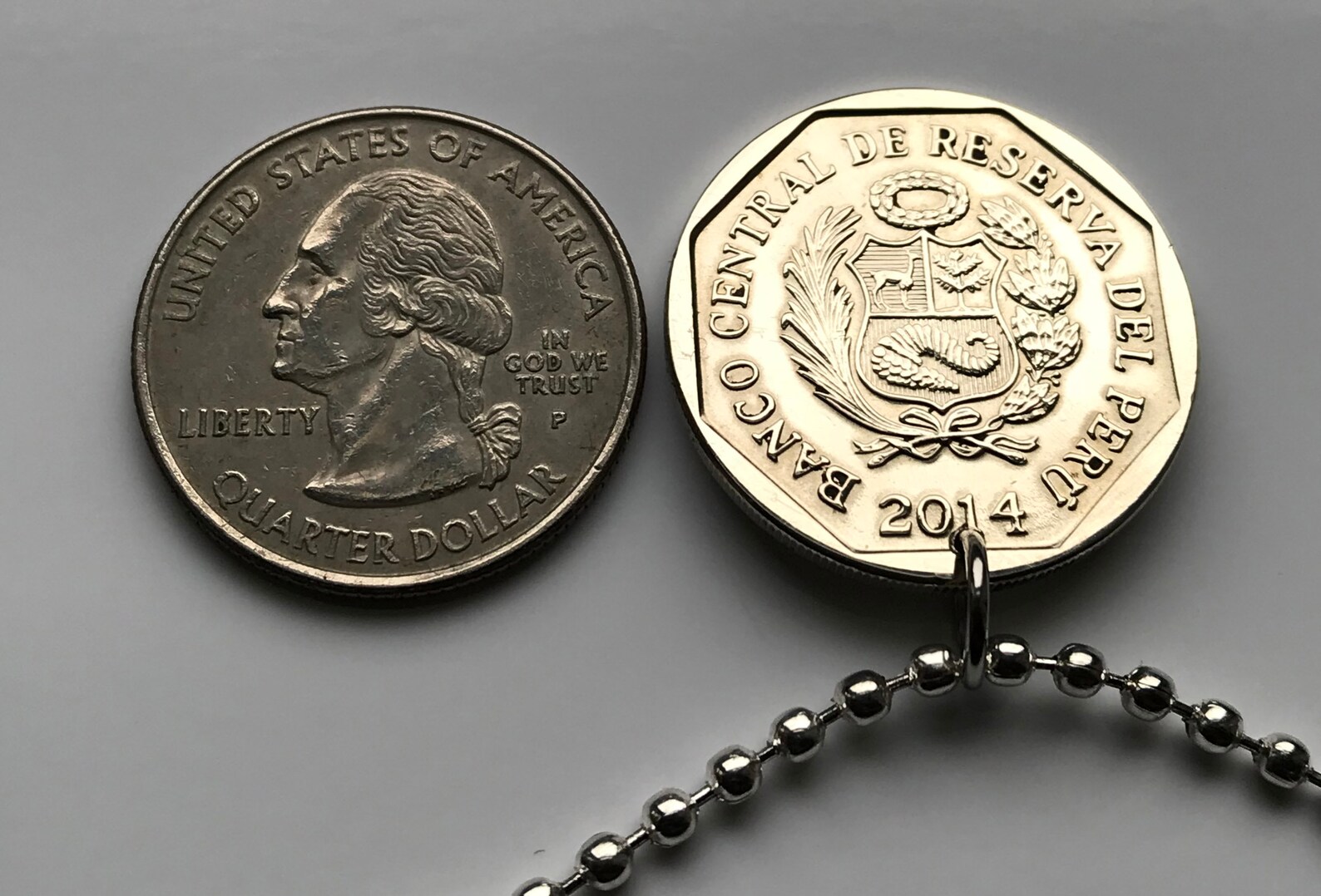 2014 Peru 1 Sol Coin Pendant Caral Norte Chico Civilization - Etsy