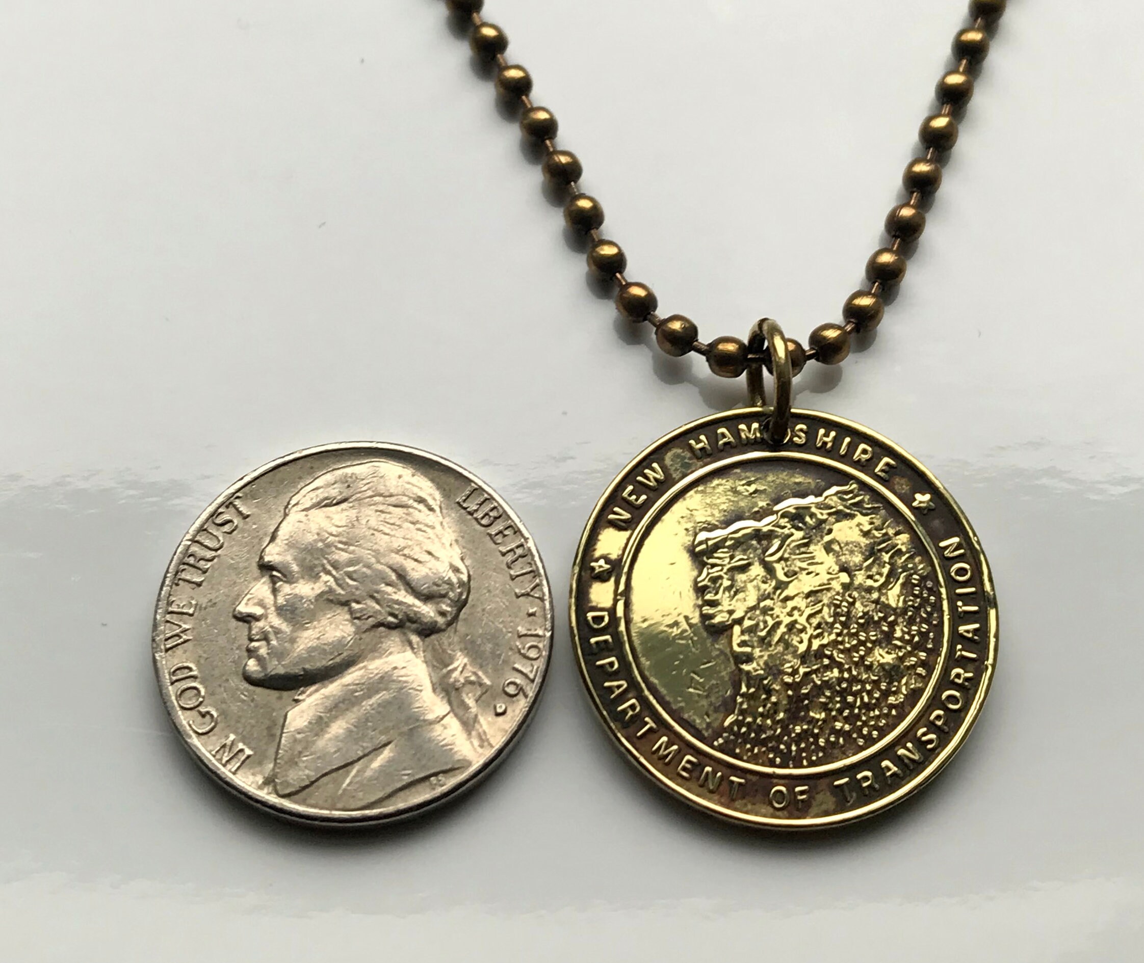 USA New Hampshire Public Works & Highway token coin pendant | Etsy